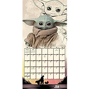 Star Wars Mandalorian the Child 2021 Calendar