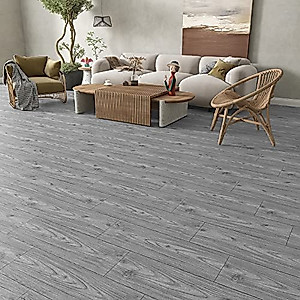 CHIHUT 36 Pack Bathroom Floor Tiles Peel and Stick Waterproof Laminate Flooring Planks 6''x36'' Removable Wood Vinyl Plank Flooring Self Adhesive Vinyl Tile for Living Room Bedroom Kitchen RV DIY