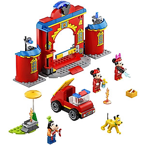 LEGO Disney Mickey and Friends – Mickey & Friends Fire Truck & Station 10776 Building Kit; Fun Firehouse Play Set; New 2021 (144 Pieces)