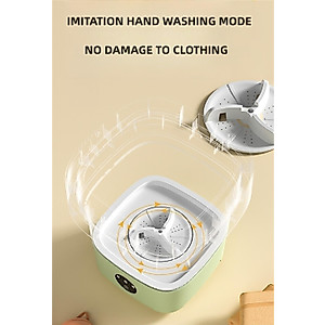 Portable Washing Machine, Mini Washer,15L Upgraded Large Capacity Foldable Washer.Deep Cleaning of Underwear, Baby Clothes and Other Small Clothes.Suitable for Apartments, Dormitories, Hotels.(Green)