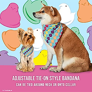 Peeps for Pets Chick Rainbow Print Dog Bandana, Medium/Large | Large Dog Bandana Officially Licensed Pet Product | Cute, Soft, Machine Washable Dog Apparel & Accessories for All Dogs