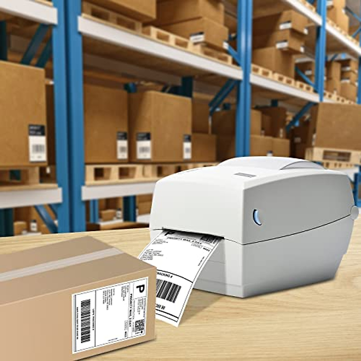 BESTEASY Thermal Label Printer,4x6 Shipping Label Printer High Speed Commercial Direct Thermal Label Maker Compatible with Amazon, Ebay, Etsy, Shopify and FedEx (White)