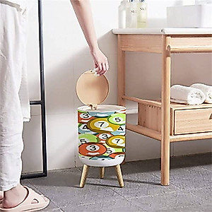 SHL96PZGX Nordic Style Trash Can Seamless Billiards Push Top Trash Can with Lid Scandinavian Modern Garba Color