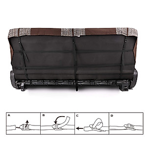 Leader Accessories Saddle Blanket Brown Bench Seat Cover Fits for Ford Chevrolet Dodge Full Size Pickup Trucks