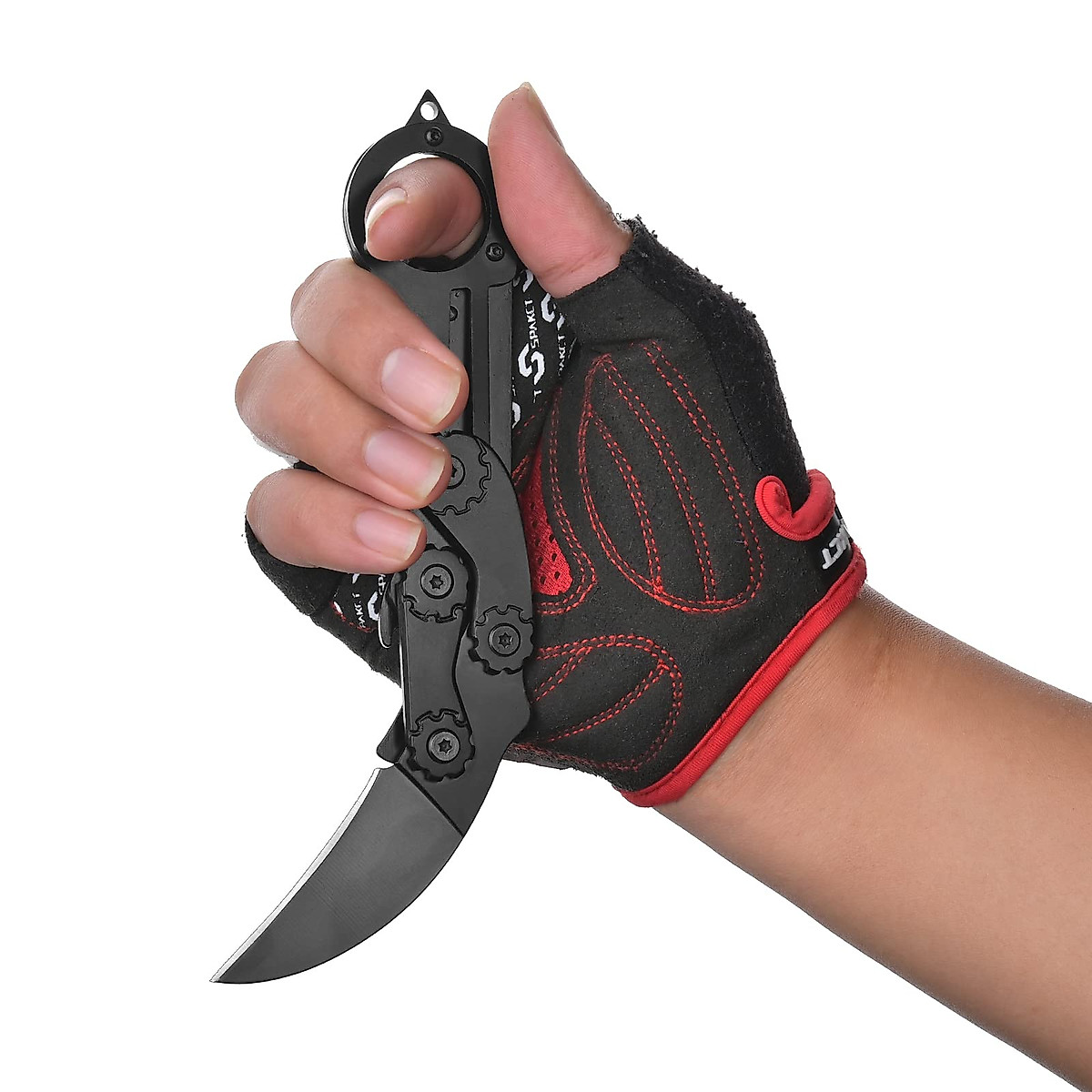 Folding Morphing Knife, Retractable Knife, Pocket Knife Outdoor Fishing Knife Jungle Hunting Knife Camping Survival Working Claw Knife, EDC Multi-Function Tool, with Bottle Opener and Glass Breaker