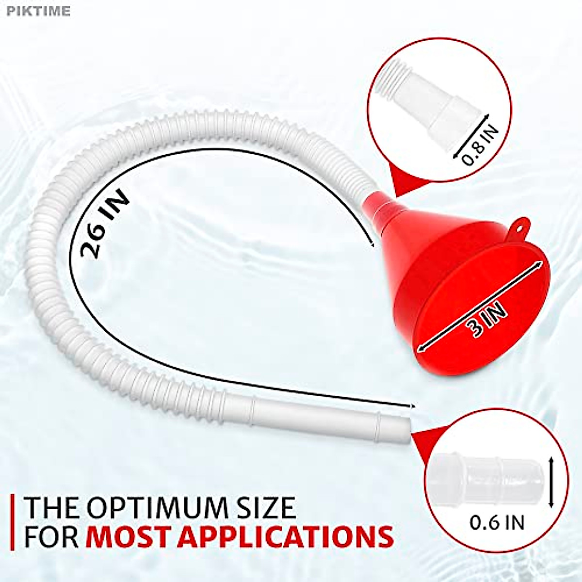 Large Funnel Wide Mouth Plastic Funnel - Oil Funnel for Oil Change Transmission Fluid Funnels for Automotive Use 3" Wide 26" Oil Change Tube- Kitchen Funnels for Filling Bottles Kitchen Accessories