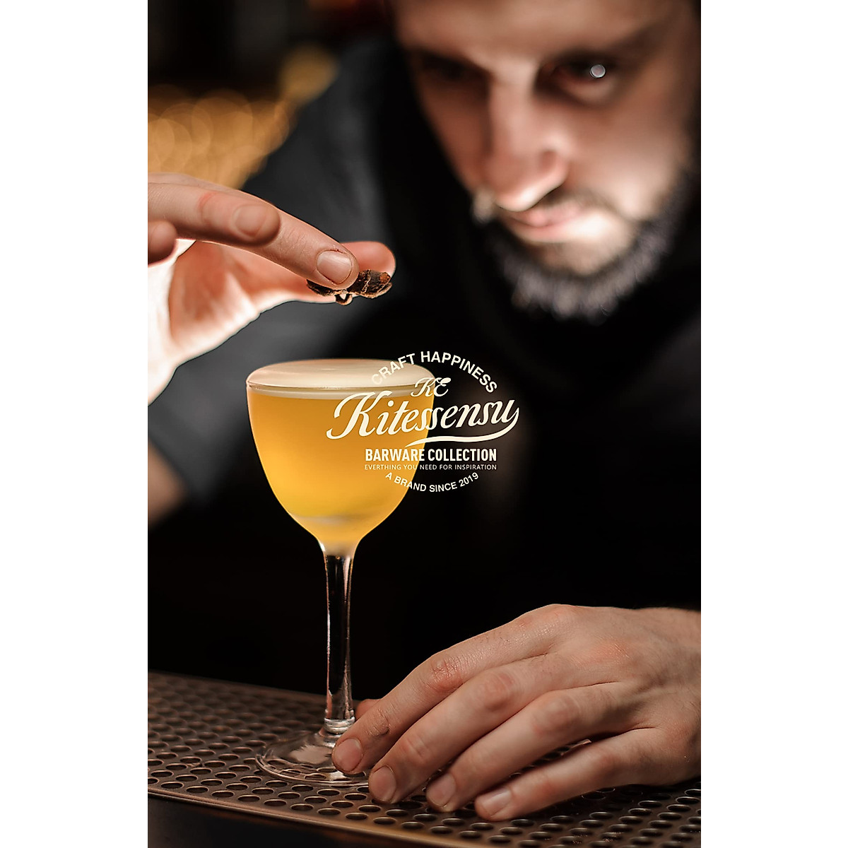 KITESSENSU Black Cocktail Shaker Set Drink Mixer | 10-Piece Bartender Kit: 24 Ounce Margarita Shaker, Double Jigger, Muddler, 4 Liquor Pourers, Alcohol Mixer Spoon, Velvet Bag, Recipes Booklet