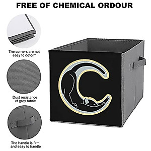 Moon Cat Large Cubes Storage Bins Collapsible Canvas Storage Box Closet Organizers for Shelves