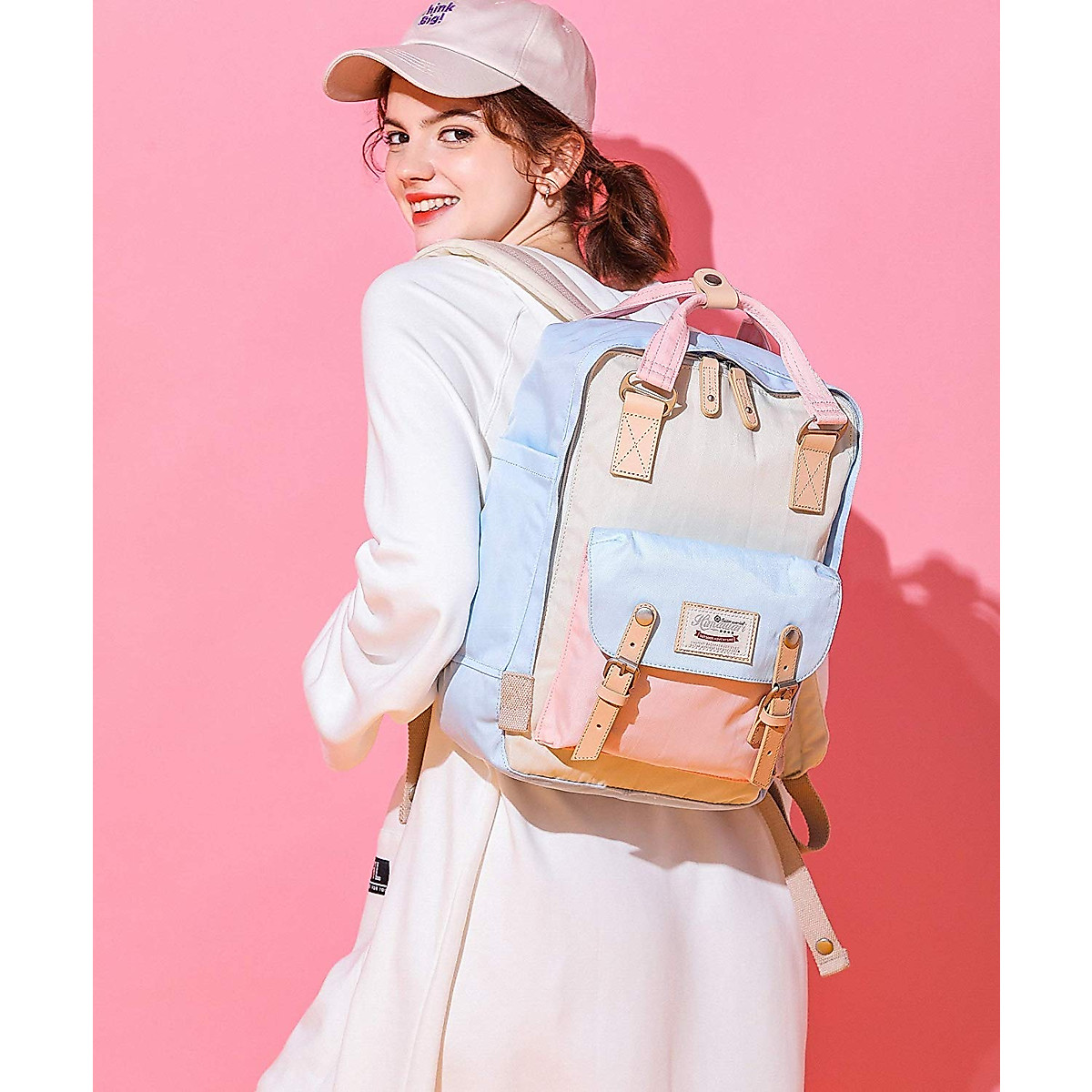 Himawari Backpack/Waterproof Backpack 14.9" College Vintage Travel Bag for Women，14inch Laptop for Student (HM-38#)