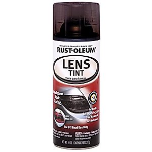 Rust-Oleum 253256 Specialty Lens Tint Spray Paint, 10 Oz Aerosol, 8-10 Sq-Ft/Can, Translucent, 10 Ounce (Pack of 1), Black