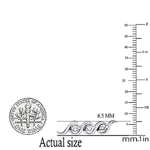 Dazzlingrock Collection 0.50 Carat (ctw) Round White Diamond Ladies Illusion Swirl Tennis Bracelet 1/2 CT, Sterling Silver