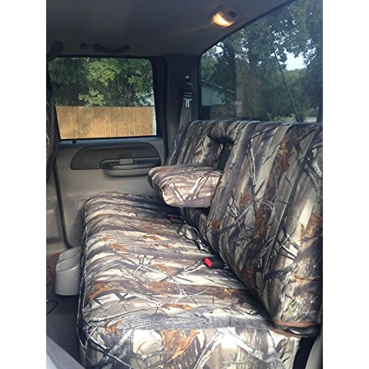 Durafit Seat Covers | FD77 XD3-C | 2002-2007 Ford F250-F550 Front/Back Car Seat Cover in XD3 Camo Endura Fabric | Front 40/20/40 High Back | Rear is Solid Bench | Not for 60/40 Double Cab only