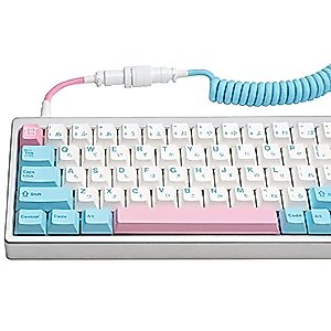 PBT Milk Japanese Keycaps 141 Keys Cherry Profile Dye Sublimation ANSI Layout for Mechanical Gaming Keyboard Cherry MX Switches