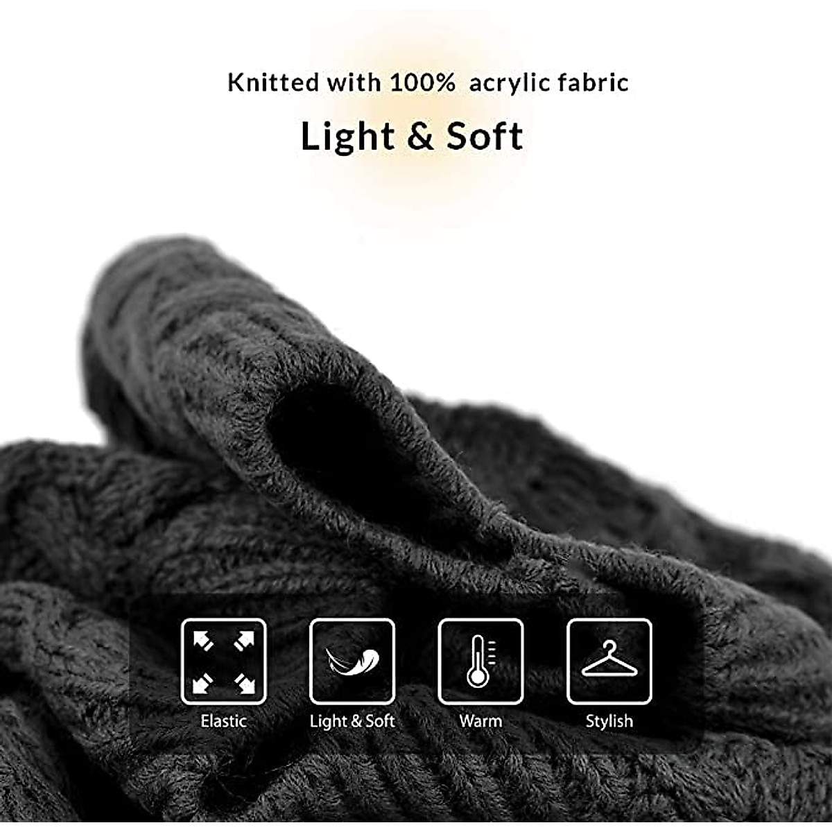 Nollia Soft Knit Solid Color Beanie, Chic, and Lightweight Crochet Knitted Style Beanie Hat for Women, One Size Slouchy Hat Olive