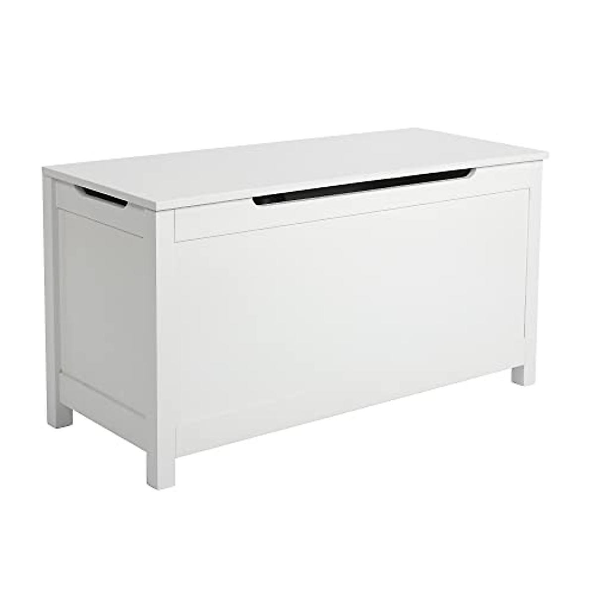 Mancofy Wooden Toy Chest, Kids Toy Box，Furniture for Playroom, Bench with Safety Hinged Lid, Wooden Toy Box Storage Organizer, Children's Furniture Toy Chest (White)