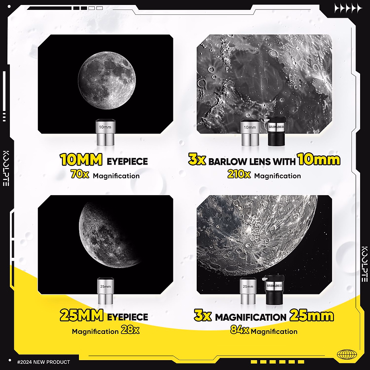 Telescope, 90mm Aperture 700mm - Vertisteel AZ Mounting Base, Highly Adjustable Telescopes, Ideal for Adults, Astronomers & Kids with Carrying Case, Wireless Remote, Phone Adapter (White)