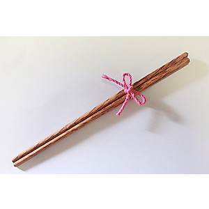 Chopstick Classic Japanese Handmade Coconut And Palm Wood 2 4 6 8 10 Pairs 9.50" (coconut wood, 10 Pairs)