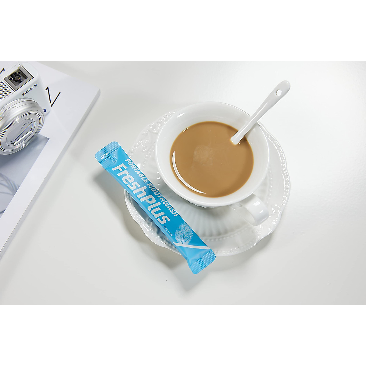 FreshPlus MouthWash - TSA Approved Travel Porable mouthwash, Alcohol Free, Natural Ingredients for Bad Breath,Evest Oral Care Treatments,20 Packets, Essential Oxygen