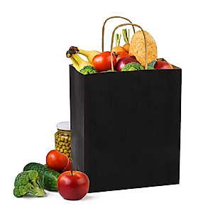 Nicunom 90 Pack Black Kraft Paper Bags, 6x3x8/8x4x10/10x5x13 Bulk Shopping Bag Craft Bags Thick Party Favor Bag with Handle for Wedding Birthday Halloween Father's Day Mother' Day Christmas Anniversary