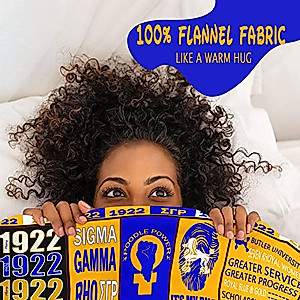 Nine City Sigma Gamma Rho Sorority Blanket for Women - 40''x50'' Throw Gift with 1922 Poodle and African American Design for Her or Girlfriends, Sigma Gamma Rho Gifts