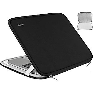 Laptop Sleeve 14 inch, Upgrade Durable Shockproof Protective Computer Cover Flip Case Briefcase Carrying Bag Compatible with 14"-15" HP, Lenovo, Asus, Acer, Notebook, Chromebook Computer, Black