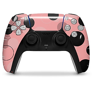 WraptorSkinz Skin Wrap compatible with Sony PS5 DualSense Controller Lots of Dots Pink on Pink (CONTROLLER NOT INCLUDED)