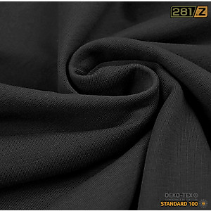 281Z Mens Military Stretch Cotton Long Sleeve T-Shirt - Tactical Hiking Outdoor Undershirt - Punisher Combat Line (Black, Large)