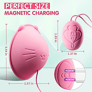 Nipple Toy Vibrator, Vibrating Nipple Clamps Sucking Stimulator Massager with 10 Powerful Vibration，Rechargeable Adult Sex Toys for Women Couples Pleasure Pink