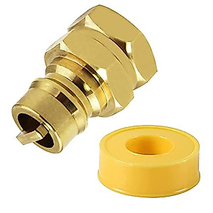 MENSI 3/4" Brass Female Quick Connect Plug Fittings Fits Duel Fuel Generator Regulator Exits Connector Convert to Connect Natural Quick Connect Hose