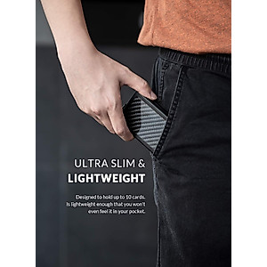 VULKIT Pop Up Wallet, Slim Minimalist Credit Card Holder RFID Blocking Metal Card Case for Men or Women