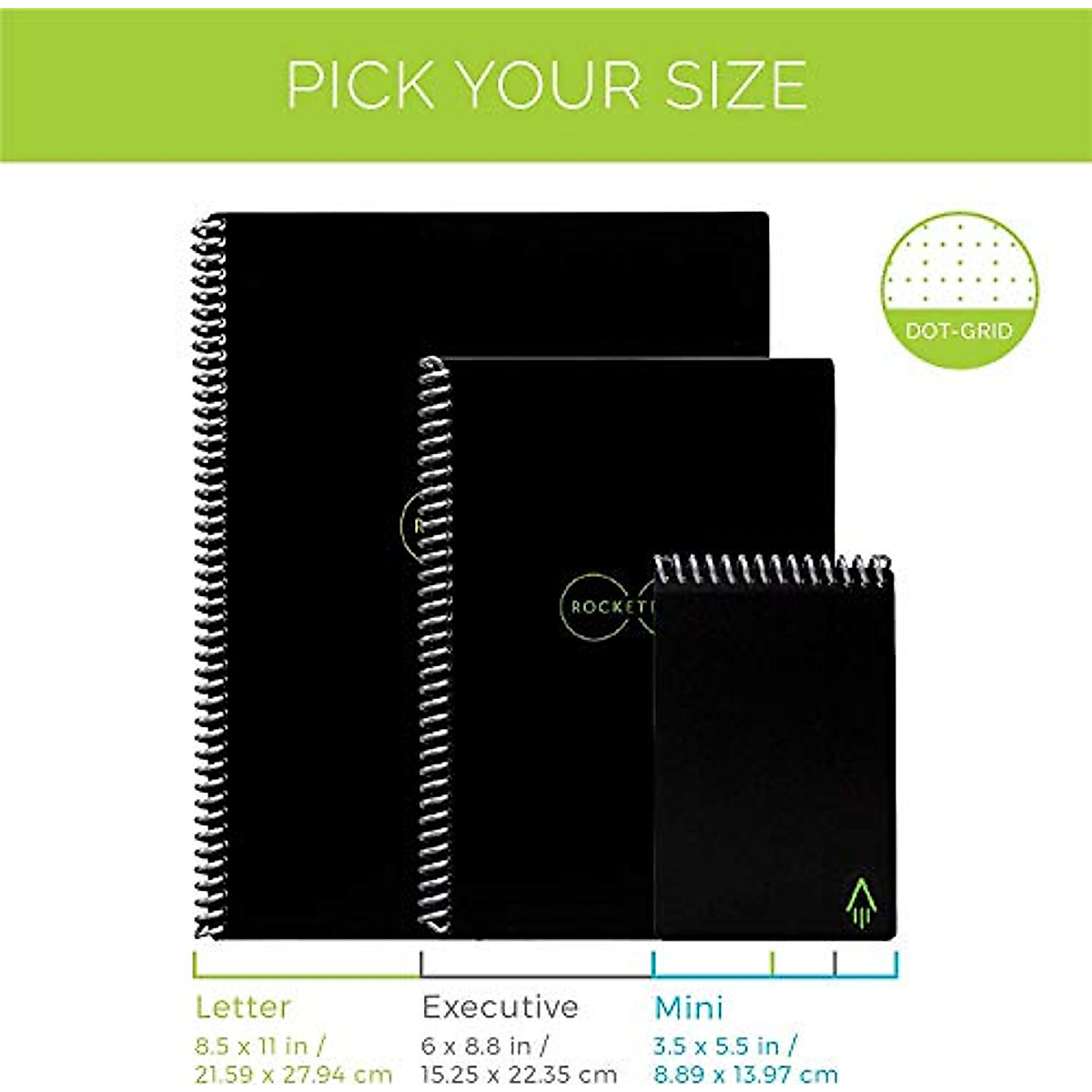 Rocketbook Smart Resuable Notebook, Core Letter Size Spiral Notebook, Neptune Teal, Lined, (8.5" x 11")