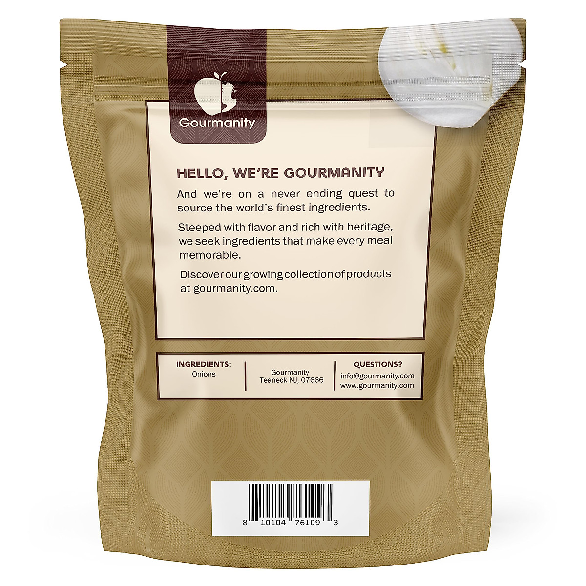 Gourmanity 2 lb Chopped Onions Resealable Bag, Minced Onion Flakes, Dehydrated Onions bulk minced, Chopped Onions Fresh Substitute, Yellow Onion, Dried Onions, Chopped Onion, Minced Onions Dried