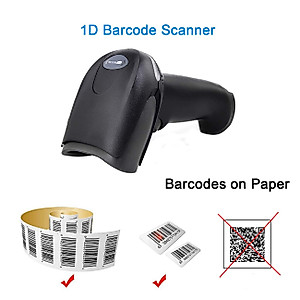 NETUM Barcode Scanner USB 2.0 Wired Handheld 1D Laser Bar Code Reader Scanner for POS Mobile Payment PC Laptop and Computer Windows Mac OS