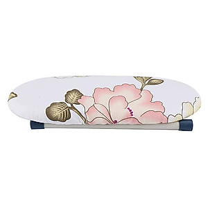 Ironing Board, Cotton Cloth Foldable Iron Board Ironing Boards Cuffs Collars Handling Table Space Saving Ironing Board for Small Spaces, Laundry Rooms Or Dorms (Peony)