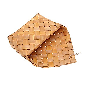 Outanaya 2pcs Sundry Storage Baskets Rattan Kitchen Basket Embellishments for Crafting Wicker Basket Easter Storage Basket Wicker Laundry Basket Laundry Baskets Cloth Storage Basket