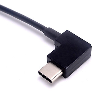 F'wode Micro USB to Type C Data Cable, 11.8 inch 90 Degree Video Data Cable for DJI Mavic 2 Zoom/Mavic 2 Pro/Mavic Mini/Mavic Mini 2/Mavic Air/Mavic Pro/Mavic Pro Platinum/Spark for Cellphone/Tablet