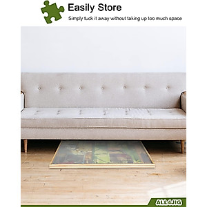 ALL4JIG 1500 Piece Rotating Puzzle Board with Drawers and Cover,26"x35"Portable Wooden Jigsaw Puzzle Table for Adults Portable,Lazy Susan Spinning Puzzle Boards Birthday Gift for mom