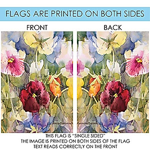 Toland Home Garden 108008 Pansies Posing Spring Flag 28x40 Inch Double Sided Spring Garden Flag for Outdoor House summer Flag Yard Decoration