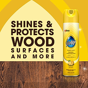 Pledge Beautify It Lemon Enhancing Polish Spray - Removes Dust and Fingerprints. Provides Protective, Glossy Coating (1 Aerosol Spray), 9.7 oz, Packaging May Vary