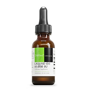 DAVINCI Labs Liquid D3 10,000 IU - Helps Support Bone Health, Immune Support & Heart Health with Vitamin D3 - Gluten Free & Vegetarian - 1 Fl Oz (30 Servings)