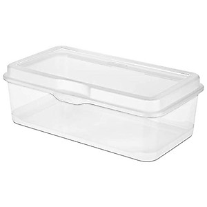 Sterilite Large FlipTop Latching Storage Box, 6 Pack, and Small FlipTop Latching Storage Box, 12 Pack for Office and Household Organization
