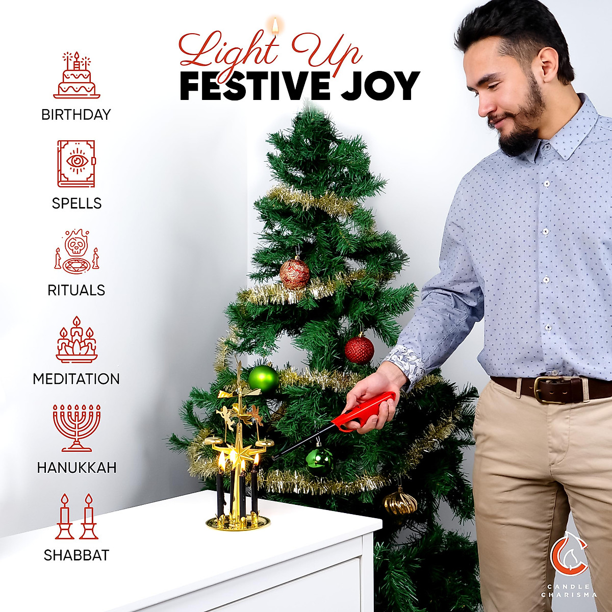 Candle Charisma 100 Black Spell Candles - 4" Unscented Paraffin Chime Candles, Smokeless & Dripless, Colored Candles, 1.5 Hours Burn Time 0.4" Thick Taper Candles for Rituals, Witchcraft and Parties