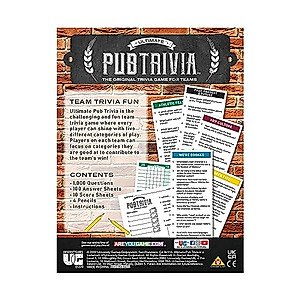 University Games | Ultimate Pub Trivia Team Trivia Game, 4 or More Trivia Loving Players Ages 12 and Up