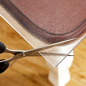 NECAUX Custom Multi-Size 1.5mm Thick Frosted PVC Table Cover Protector - 36 x 60 Inch Dining Room Table Rectangular Vinyl Non-Slip Desk Pad for 5 Foot Coffee Table/Writing Desk