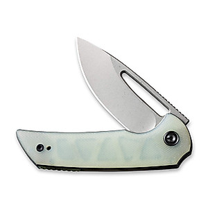 CIVIVI Odium Small Folding Knife –2.65" Stonewashed D2 blade, G10 Handle, Ball Bearings Pivot, Flipper Opening Knife with Reversible Deep Carry Clip C2010F (Natural)