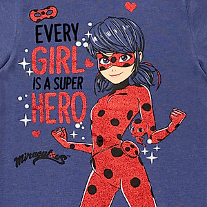Miraculous Ladybug Girls' Lady Bug T-Shirt Size 14 Blue