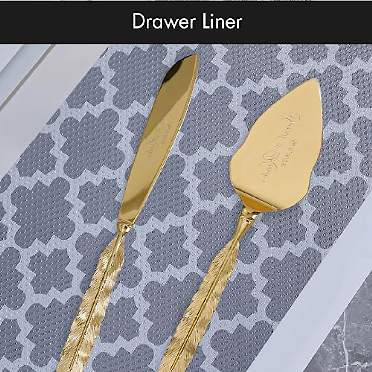 Cooyes Shelf Liner – Premium Cabinet Liner for Kitchen – Non-Slip Shelf Liners for Kitchen Cabinets – Waterproof Shelf Paper with Modern Pattern – Durable EVA Cabinet Liners