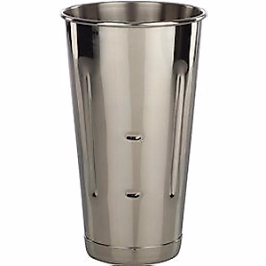 Libertyware Stainless Steel Malt Milkshake Ice Cream Mixer Mixing Cup, 30 oz, Silver