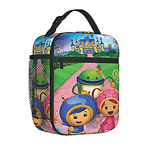 CONPELSON Lunch Bags Team Anime Umizoomi Insulated Lunch Tote Reusable Portable Lunch Box for Outdoor Office Picnic 10 X 4 X 8 in