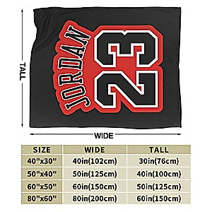 Basketball Number 23 Jordan Flannel Abstract Throw Blanket, Super Soft Fleece Decorative Blanket, Sofa Bed Microfiber Blanket